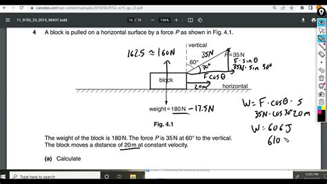 Calculating The Normal Force And The Work Done Against Friction Sliding