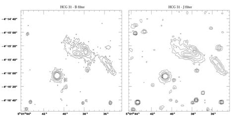 —logarithmic Contour Maps Of The Central Part Of Hcg 31 In B And J