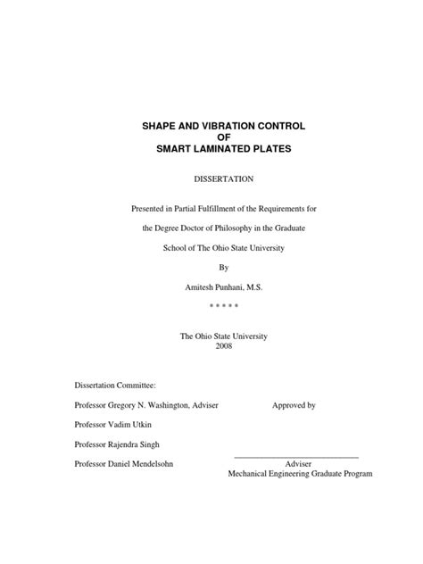 Pdf Shape And Vibration Control Of Smart Laminated Plates Phd Thesis Dokumen Tips
