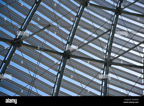 Close Up View Of The San Diego Public Library Iconic Steel And Mesh