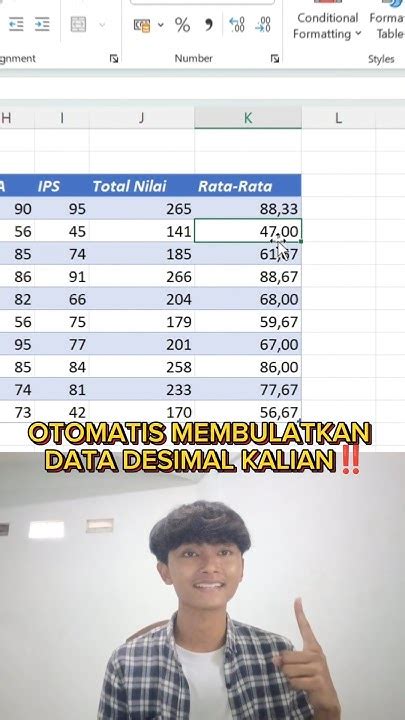 Cara Cepat Membulatkan Data Di Excel‼️ Exceltips Youtube