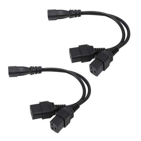 Vvikizy Adaptateur Répartiteur De Cordon Dalimentation Iec 320 C14 Vers Iec320 C19 2 Voies Pour