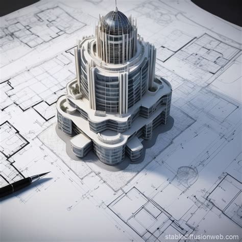 Professional Tower Architectural Design Plan Stable Diffusion Online