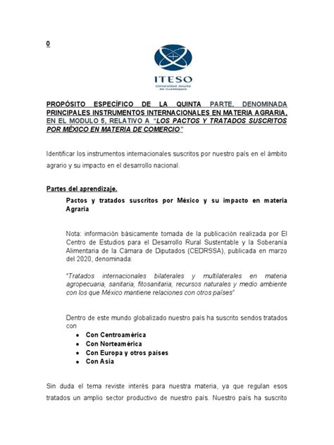Los Principales Instrumentos Internacionales En Materia Agraria