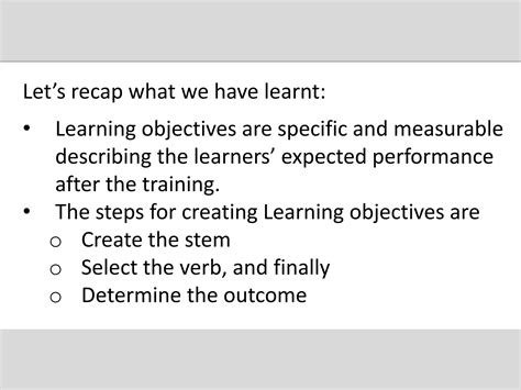 How To Set Learning Objectives Pptx
