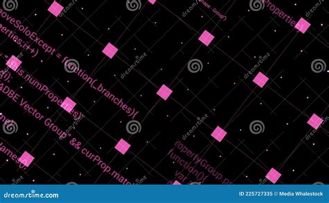 Rotating Background With Grid And Program Code Motion Stock Illustration Illustration Of