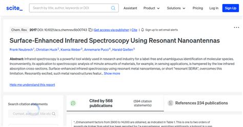 Surface Enhanced Infrared Spectroscopy Using Resonant Nanoantennas