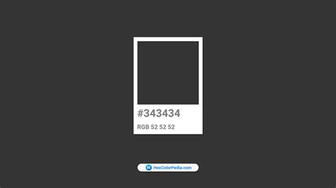 Jet Color 343434 Hex Color Conversion Color Schemes Color