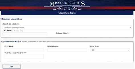 Missouri Casenet Litigant Name Search