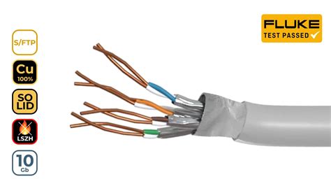 Bobina Cobre 100 Sólido S FTP Certificada LSZH PHASAK AWG23 Cat 6A 305