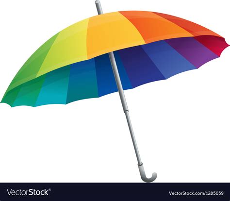 Umbrella In Rainbow Colors Royalty Free Vector Image