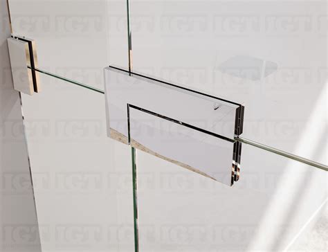 Igt Top Door Patch Fitting Oversized Polished Stainless Igt Glass