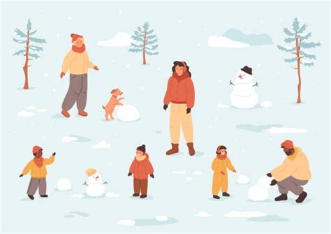 830 Winter Forest Walk Stock Illustrations Royalty Free Vector
