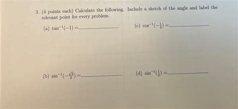 Solved 4 ﻿points Each ﻿calculate The Following Include A