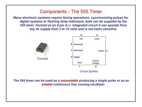Components 555 Timer Ppt