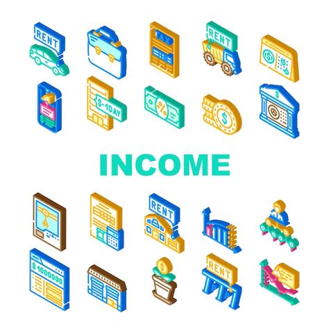 Revenu Passif Finance Gagner Des Icônes Définies Location De Voitures