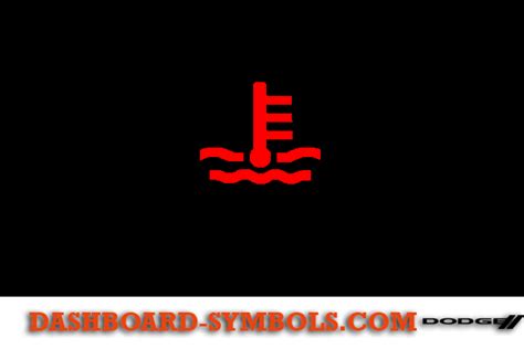 Dodge Engine Coolant Temperature Warning Light Dashboard Symbols