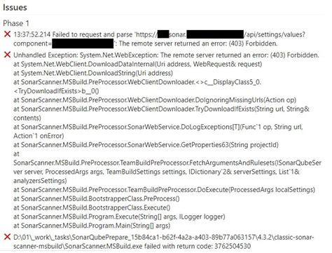 Tfs Service Endpoints Break Sometimes · Issue 576 · Sonarsourcesonar