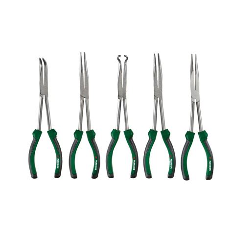 Parkside Set 5 Pinze A Becco Lungo In Acciaio Al Carbonio Con
