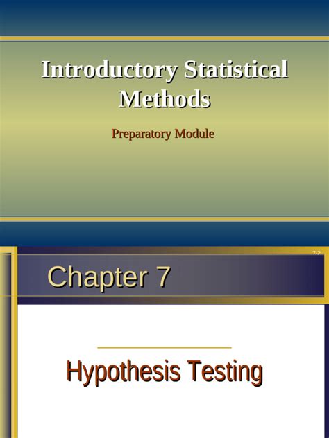 Chap007 Pdf Statistical Hypothesis Testing Type I And Type Ii Errors