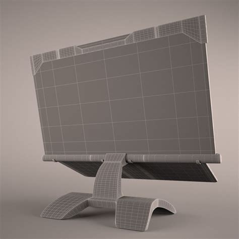 Sci Fi Computer With Glassy Hologram Screen D Model Cgtrader