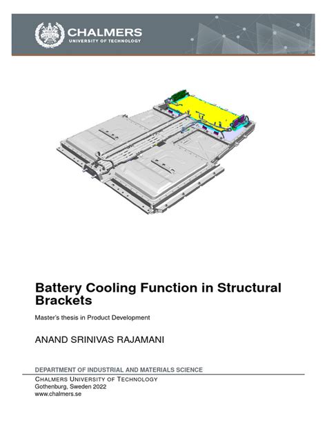 Battery Cooling Function In Structural Bracketsanand Srinivas Rajamani