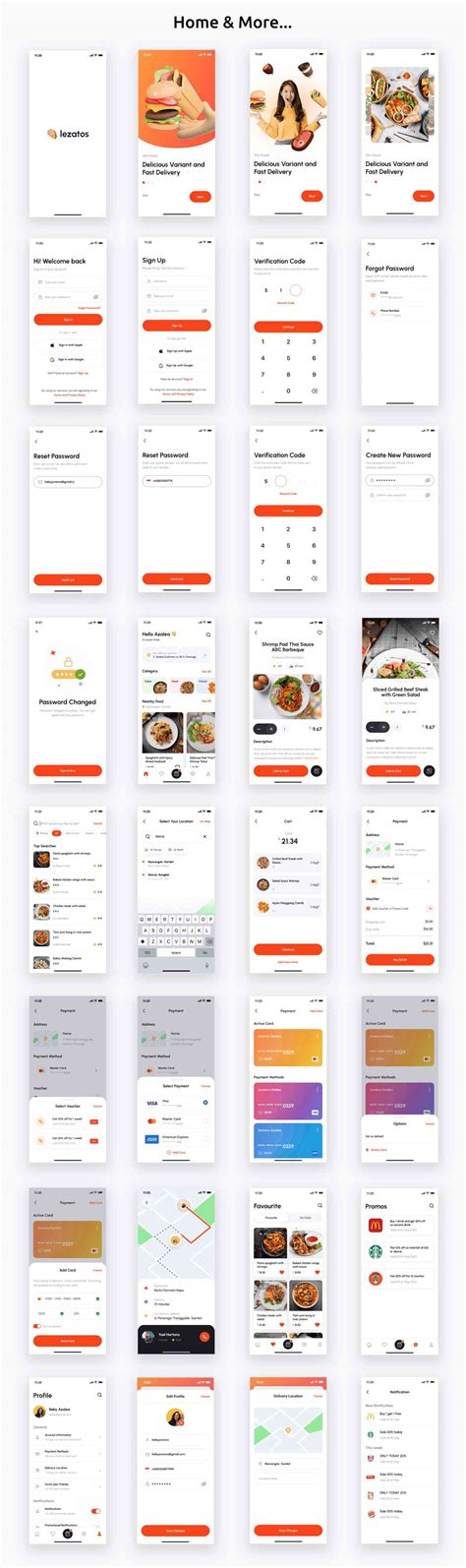 Lezatos Android Ios Figma Xd Sketch Blend Ui Kit