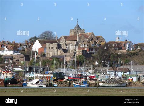 A View Of The Ancient Town Of Rye In East Sussex From Across The River