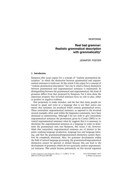 Grammatical And Ungrammatical Sentencespdf