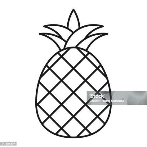파인애플 라인 아트 여름 휴가 아이콘 디자인 템플릿 벡터 일러스트 레이 션 0명에 대한 스톡 벡터 아트 및 기타 이미지 0명 과일 관광 Istock