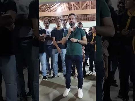 PREFEITO SERGINHO CYRILLO DISCURSA DURANTE INAUGURAÇÃO DA QUADRA E