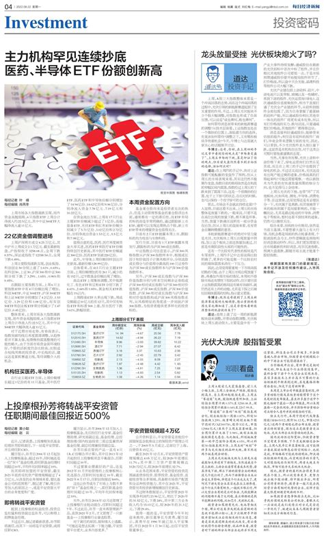 每日经济新闻20220822期 第04版投资密码