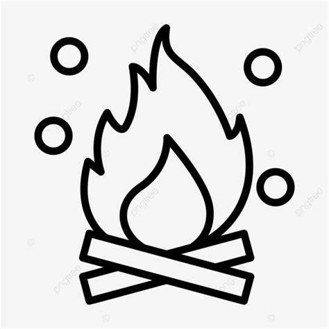 모닥불 라인 아이콘 벡터 모닥불 아이콘 모닥불 캠프 불 Png 일러스트 및 벡터 에 대한 무료 다운로드 Pngtree