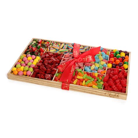 Deluxe Wood Candy Tray Purim The Chocolate Bar