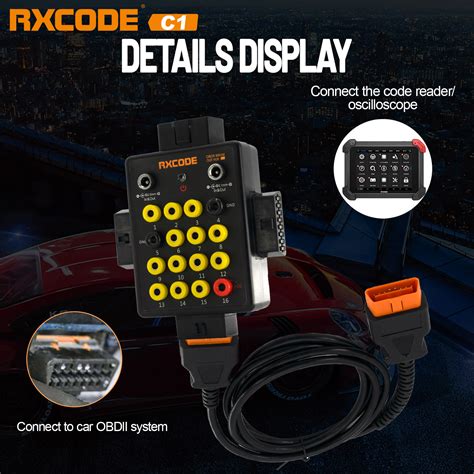 Rxcode C1 Automobile Hub Obd2 Breakout Box Protocal Detector