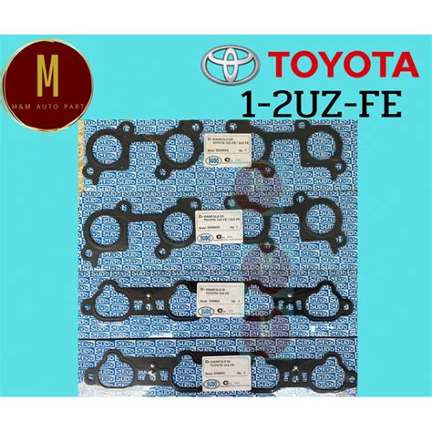 ประเก็นไอดี ไอเสีย Toyota 1 2uz Fe เหล็กล้วน Crown Celsior Uzs131 Ls400