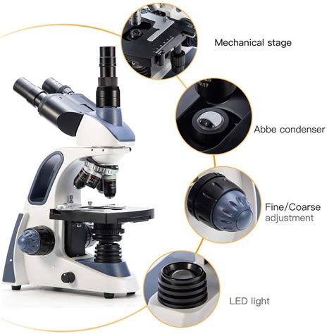 Swift Sw380t 40x 2500x Research Grade Trinocular Compound Lab Microsco Swift Microscopes