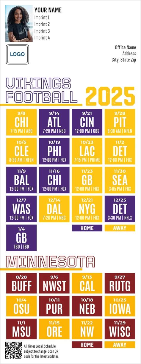 Free Minnesota Vikings Schedule Printable Pdf 2024 Printables For
