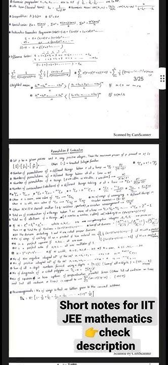 Iit Jee Maths Short Notes 😉maths Math Mathematics Mathstricks