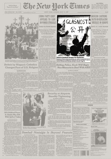 Chinas Hero Of Democracy Gorbachev The New York Times