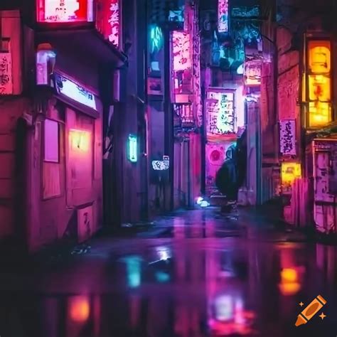 Japanese Cyberpunk Alleyway On Craiyon