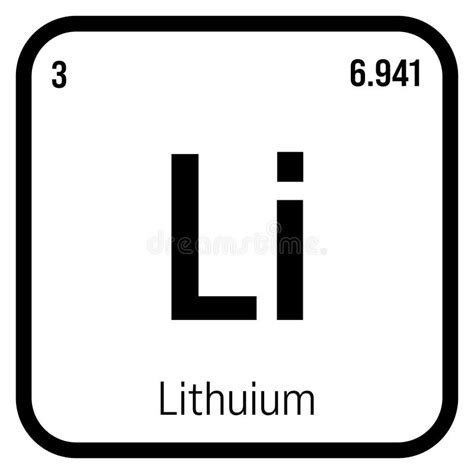 Lithium Li Periodic Table Element Stock Illustration Illustration Of Table Element 271057129