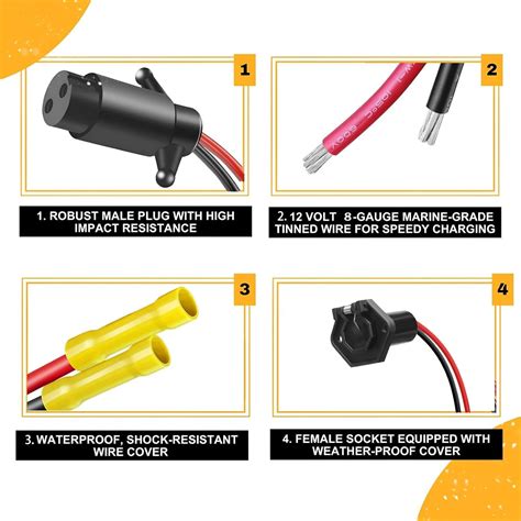 Swanntqv Trolling Motor Plug And Receptacle Quick Connect India Ubuy