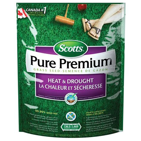 Scotts Scotts Pure Premium Heat And Drought Grass Seed Mix 1 Kg The Home Depot Canada