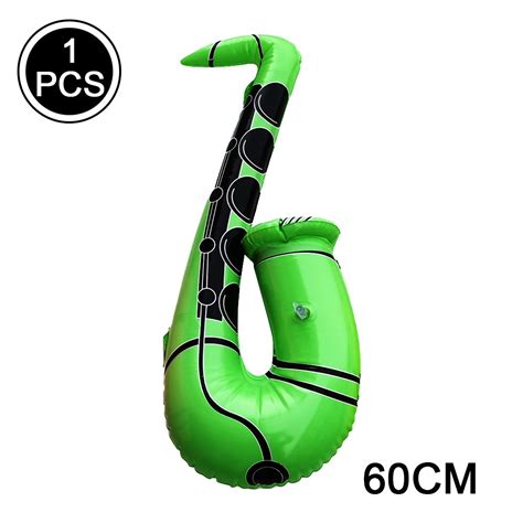 Inflatable Microphone Simulates Inflatable Saxophone Stage Prop 80cm