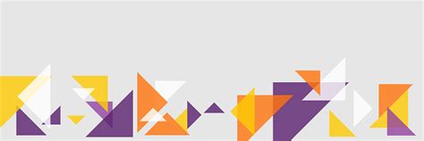 플랫 삼각형 추상 보라색 노란색 다채로운 복고풍 와이드 배너 디자인 배경 현대 추상적 인 기하학적 배너 배경 0명에 대한 스톡 벡터 아트 및 기타 이미지 Istock
