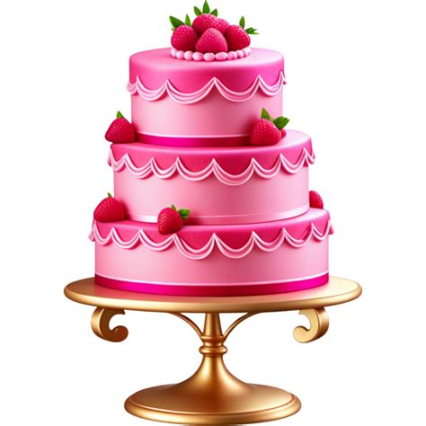 Ai Generated Delicious Pink Cake Ai Generative 35593258 Png