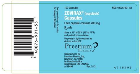 Zovirax Fda Prescribing Information Side Effects And Uses