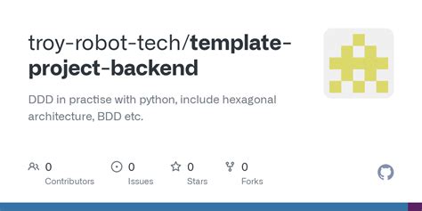 Github Troy Robot Techtemplate Project Backend Ddd In Practise With