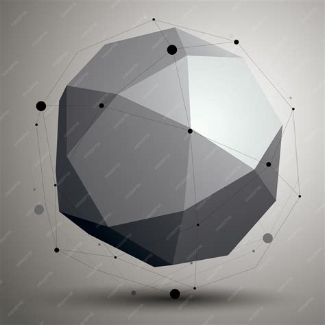Premium Vector 3d Mesh Contemporary Style Abstract Object Origami